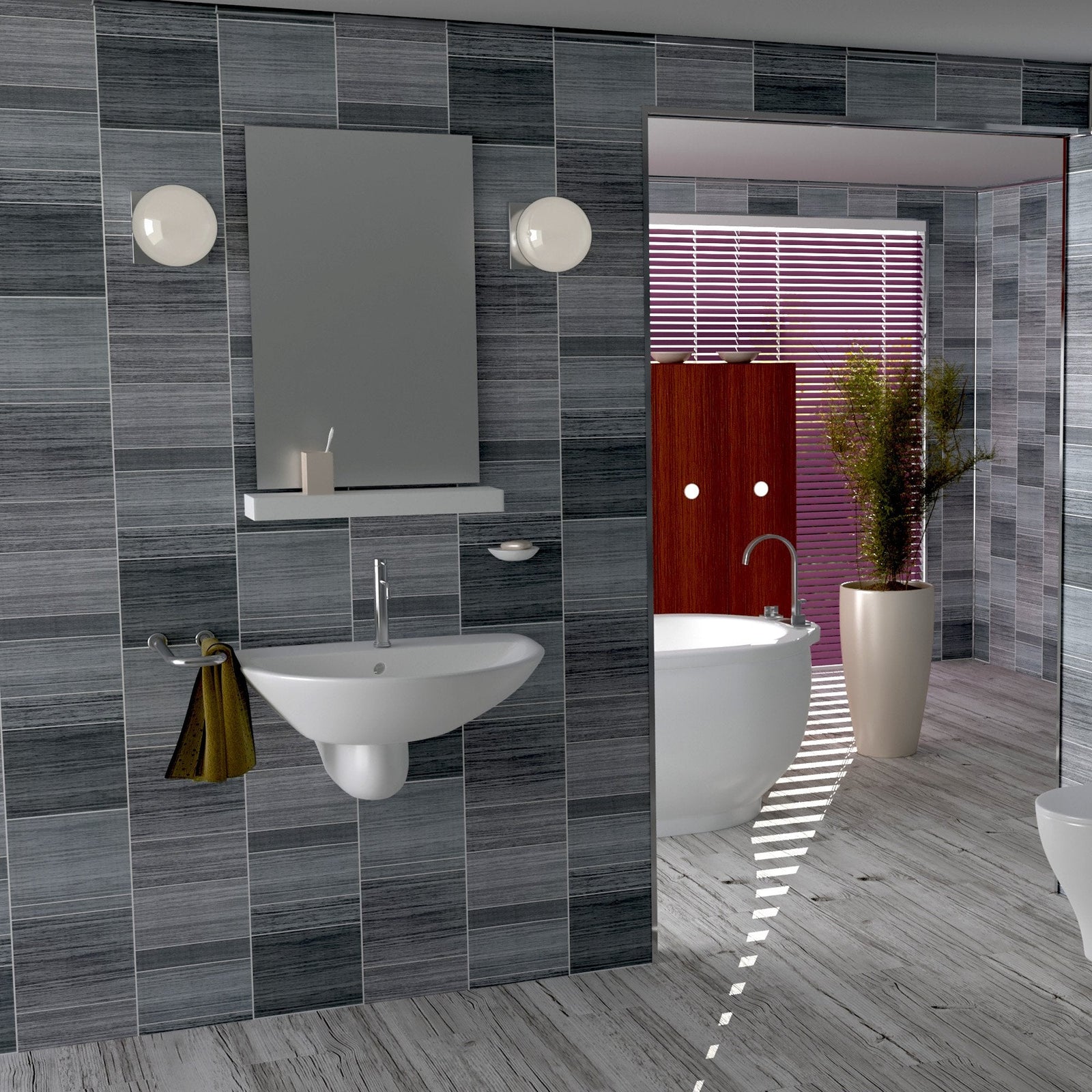Tile Effect Bathroom Cladding Panels